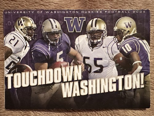 2004 UNIVERSITY OF WASHINGTON HUSKIES FOOTBALL POCKET SCHEDULE BRAND ...