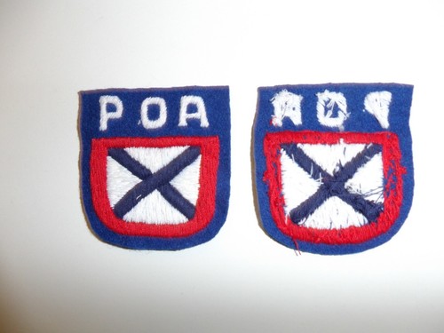 e3737 WW2 German Army Volunteer Shield POA ROA Luftwaffe Russia white ...