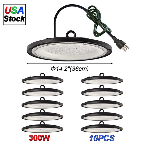 10 Pack High Bay Led Shop Lights 300W 6500K Daylight Commercial Led ...