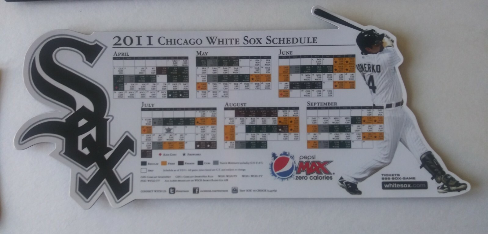 Chicago White Sox Magnet Schedules Lot of 6 : 2004 2006 2011 2012 2022 ...