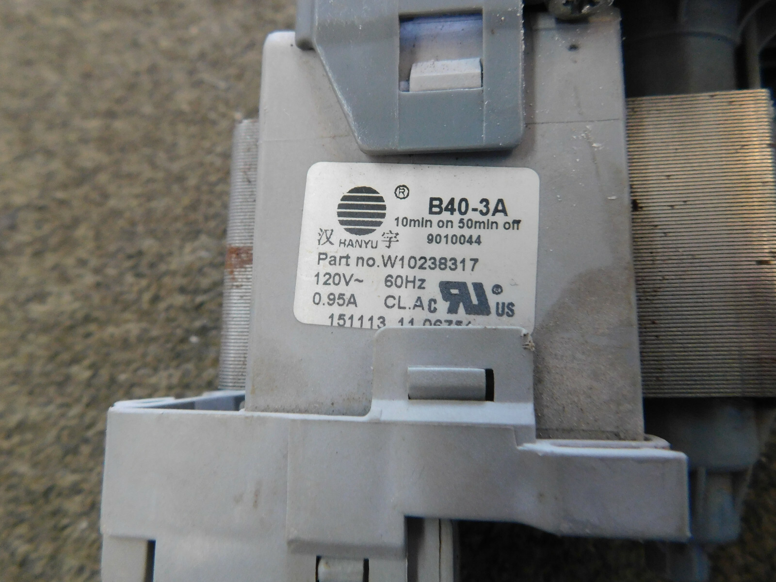 Whirlpool Cabrio Washer Wtw6600sw2 Drain Pump W10238317 for sale online ...