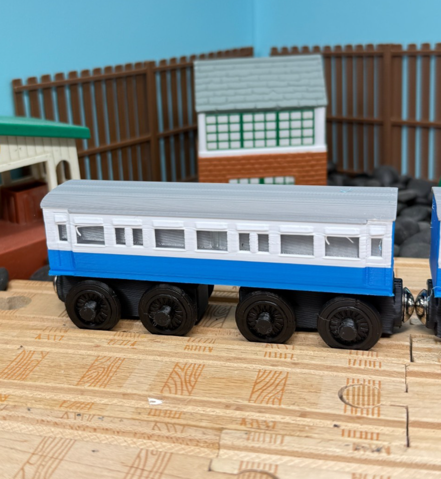Wooden Railway Express Passenger & Brake Coach Train Custom For Thomas ...