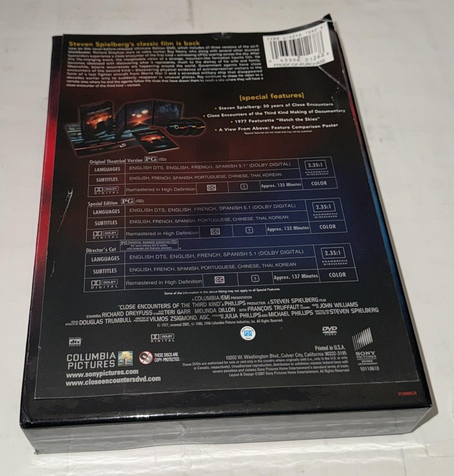 Close Encounters Of The Third Kind DVD 30th Anniv Ultimate Spielberg ...