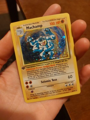 Pokémon TCG Machamp Base Set 8/102 Holo 1st Edition Holo Rare | eBay