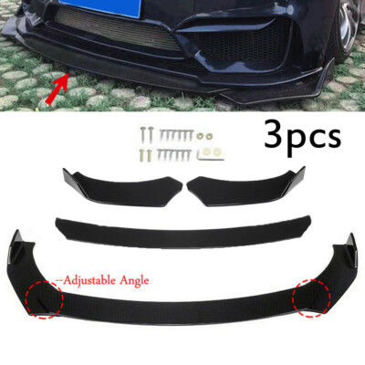 Bumper Spoiler Universal Car Front Protector Lip Body Splitter Kit ...