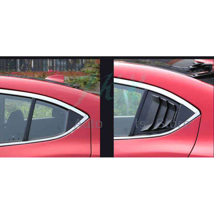 Matte Black Quarter Panel Window Side Louvers Vent Trim For Mazda3 ...