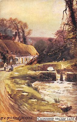 BR81381 calbourne village isle of wight postcard painting uk | eBay UK