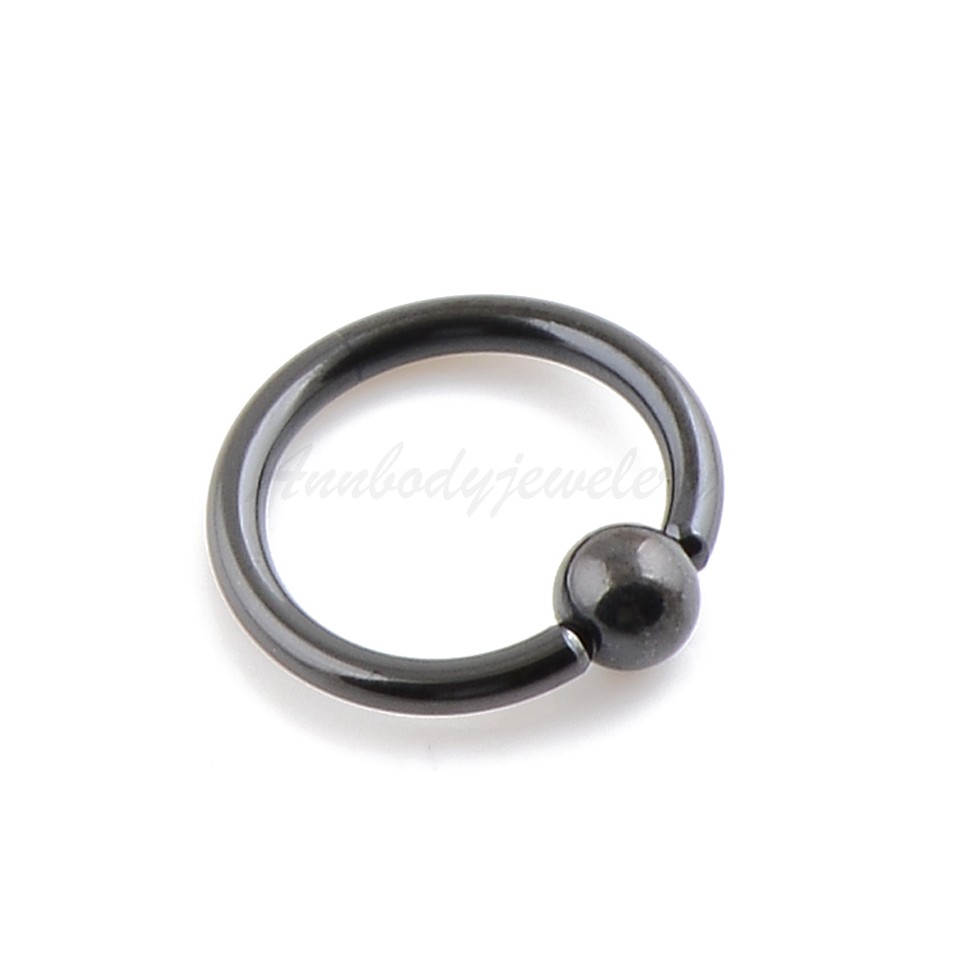 4pc 14G 3/8" Closure Ball Titanium Anodized Steel Captive Bead Rings | eBay