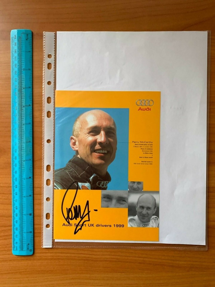Hand Signed Autograph Perry McCarthy Top Gear The Stig Audi Sport | eBay