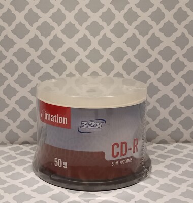 50 Pack Imation CD-R 48 X 700MB/80Min Blank Media Recordable Discs New ...
