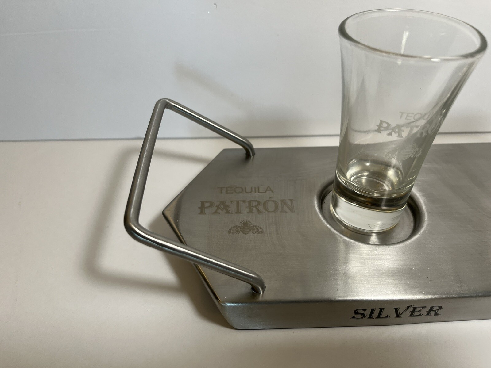 PATRON Tequila 3 Shot Flight Tasting Tray Set - Silver Reposado Anejo ...