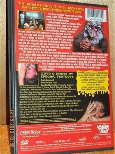 Blood Freak (DVD, 2002, Special Edition) horror Dana Cullivan Heather ...