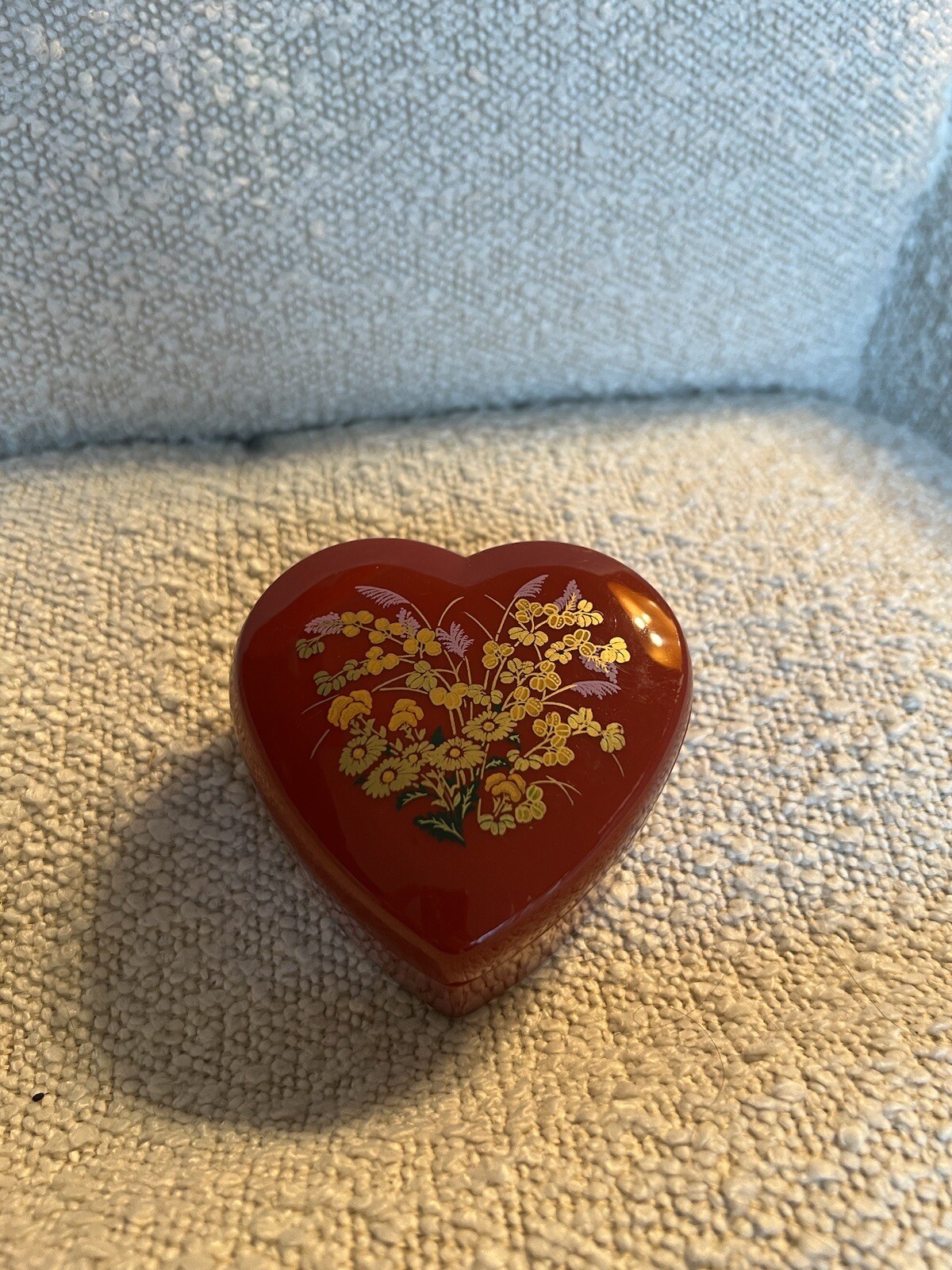 Vintage 1980s Red Heart Shaped Plastic Box Valentines Trinket Box Asian ...