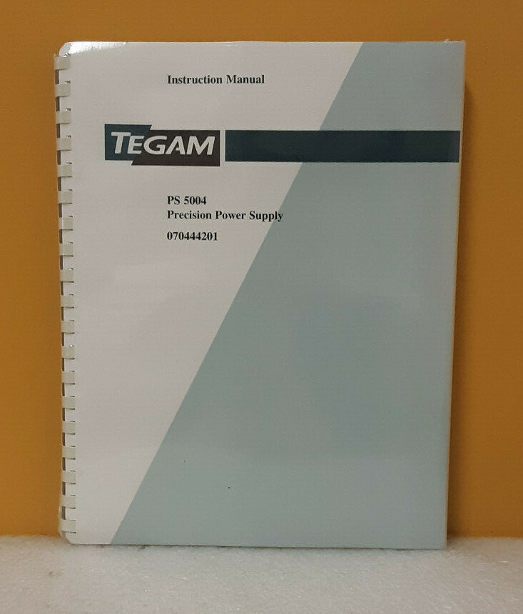 Tegam 070444201 PS 5004 Precision Power Supply Instruction Manual | eBay