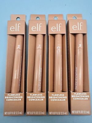 ELF Flawless Brightening Concealer Tan 45 N Warm Undertones 4PK x 0.07 ...