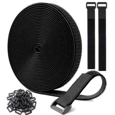 VELCRO strap plastic buckles Hook & Loop Band Strap 5m | eBay UK