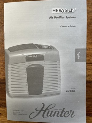 New Never Used Hunter Hepatech Air Purifier Model 30183- purchased for ...