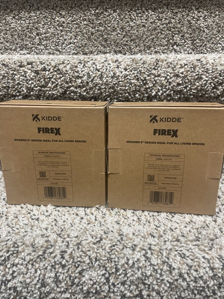 2 Pack Kidde FireX Hardwire + AA 21033081 SMACFEX Smoke Alarm | eBay