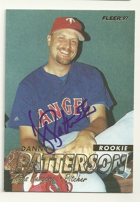 DANNY PATTERSON 1997 FLEER SIGNED # 504 RANGERS | eBay