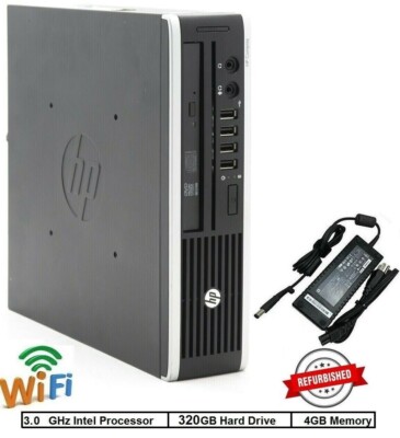 HP Slim Desktop Computer Windows 10 Pro 4GB RAM 320GB HDD WiFi DVD for ...