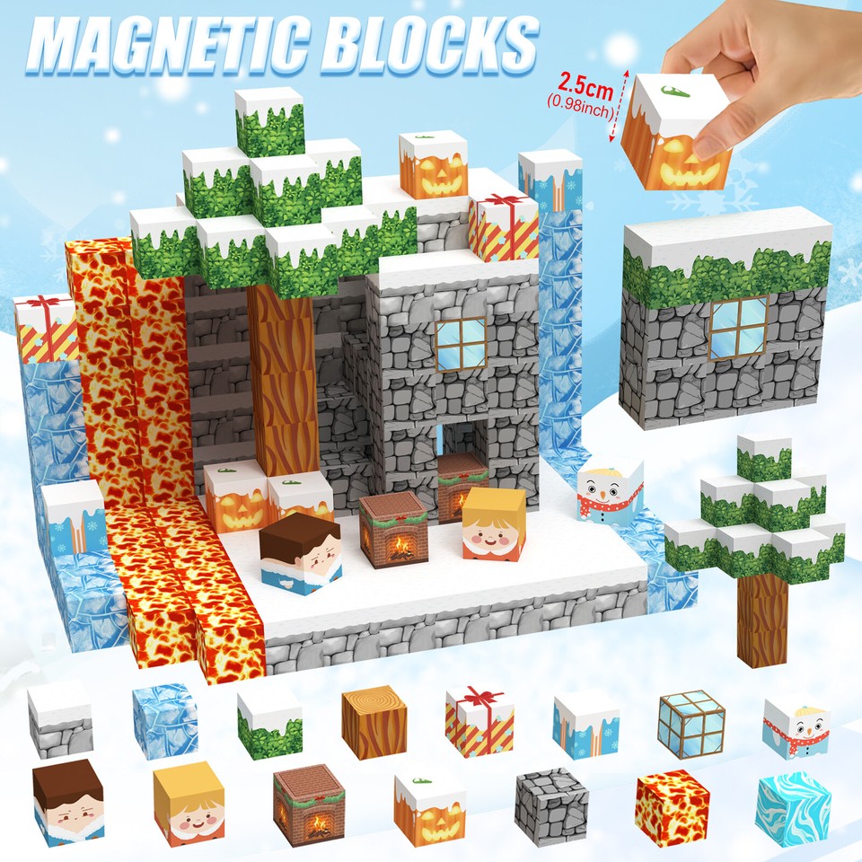 Minecraft Magnetic Building Blocks Set Magnet Children Toy Kids ...