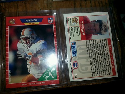 1989 Pro Set No.1 Pick #513 Keith DeLong, San Francisco 49ers LB | eBay