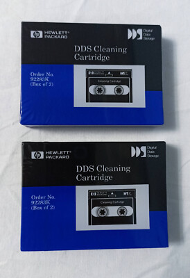 Genuine HP DDS cleaning cartridges. Box of 2. New sealed 92283K. Tape ...