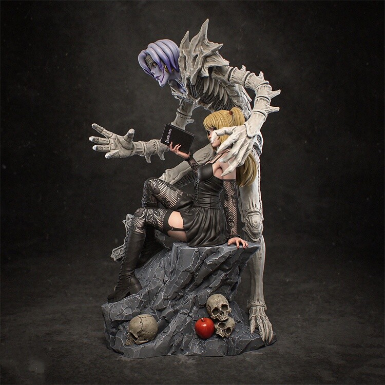 Anime MisaMisa & Rem 1/4 Figures Unpainted GK Models 3D Printed Resin ...