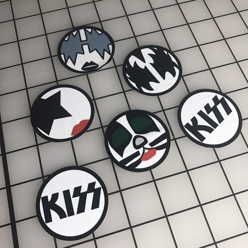 Kiss Faces 2" Wide Vinyl Decal Sticker Set | eBay