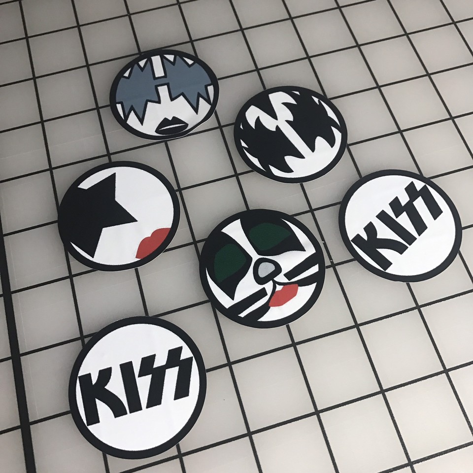 Kiss Faces 2" Wide Vinyl Decal Sticker Set | eBay
