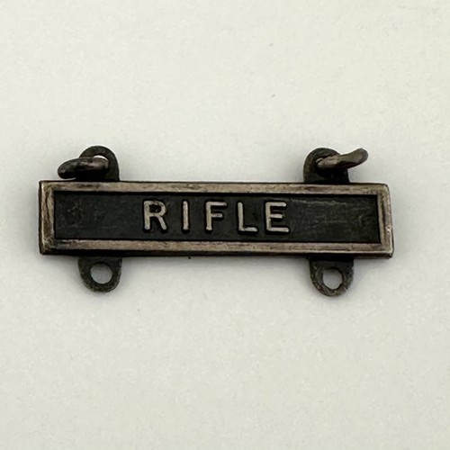 Vtg WWII US Army Marksman Badge Pin Rifle Bar WW2 Sterling Silver ...