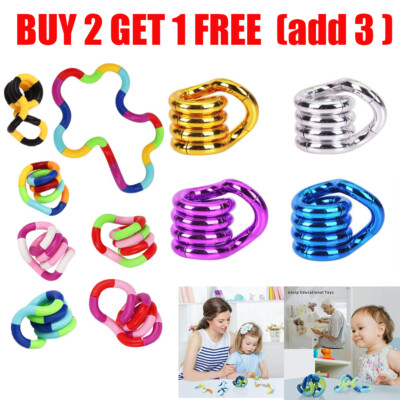 Tangle-METALLICS SMOOTH Toy Fidget Fiddle Stress Sensory Autism ...