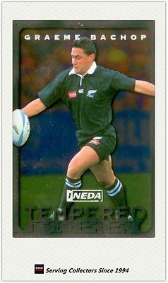 1997 Ineda NZ All Black Trading Cards Tempered Steel TS1 Graeme Bachop ...