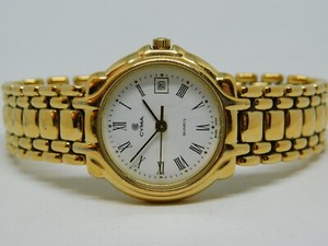 Cyma Swiss Made Gold Tone Quartz Analog Ladies Watch Sz. 6" | eBay