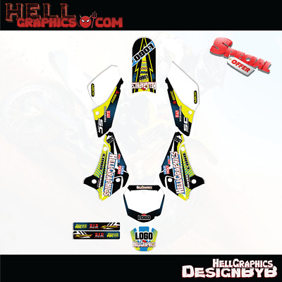 Graphics Kit fit Suzuki DRZ125 2001-07 DRZ 125 Decals Stickers Bline ...