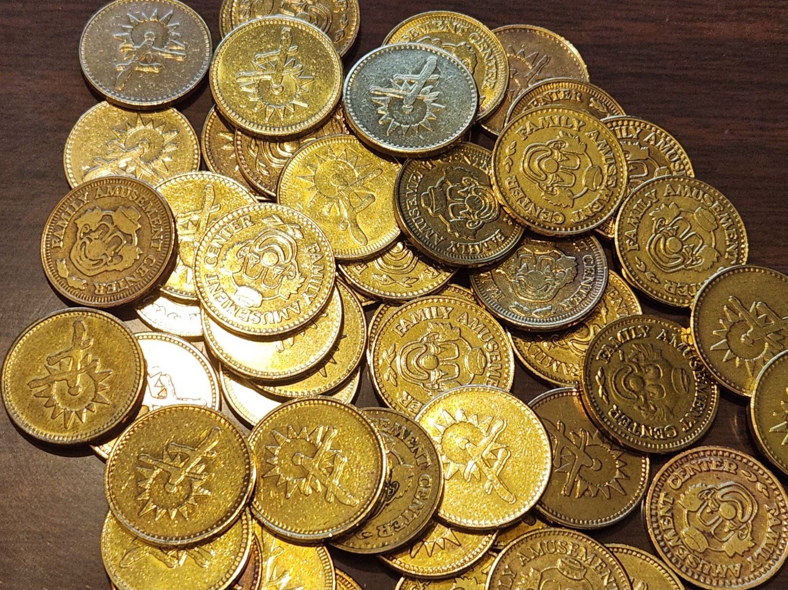Family Amusement Center Game Tokens - Size 0.900" Lot of 50 Tokens ...