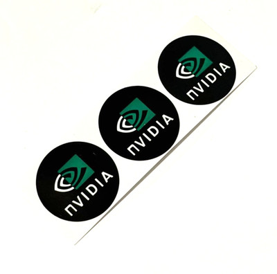 3 x Round GPU Graphics Card Fan Sticker Label Logo Decal for NVIDIA ...
