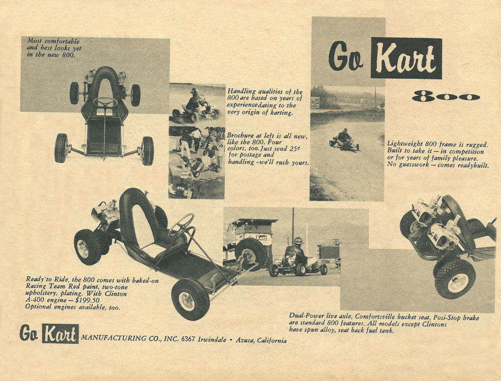 Vintage 1960 Go-Kart 800 Go-Kart Ad | eBay