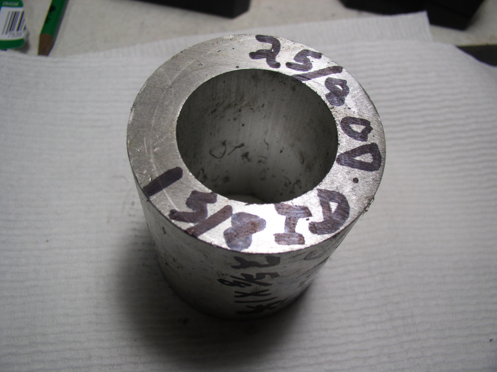 CORED ALUMINUM TUBING SPACERS 2 5/8"DIA.X 1 5/8 ID 6061 X 3" OR LONGER ...