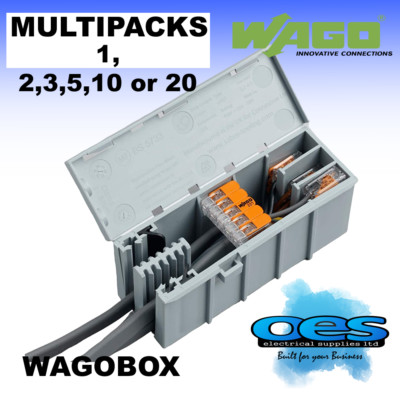 WAGO BOX CABLE CONNECTOR HOUSING 221-4 ENCLOSURE JUNCTION BOX LARGE AND ...
