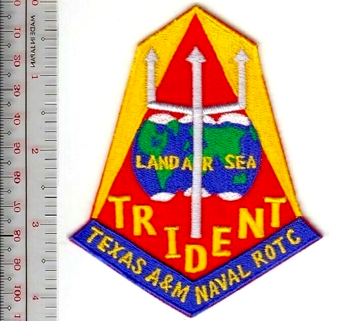 ROTC Texas A&M University Navy Reserve Officer Training Corps Patch vel ...