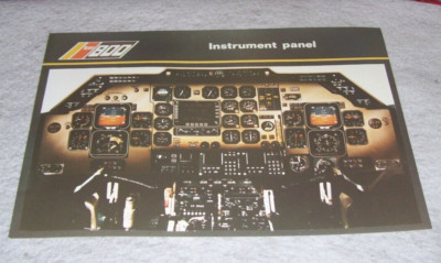 BRITISH AEROSPACE BAe 125 800 BUSINESS JET INSTRUMENT PANEL POSTER Not ...