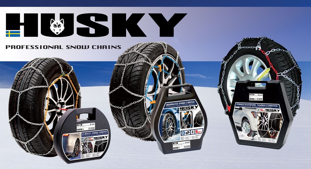 Sumex Husky Winter Professional 16mm 4WD Snow Chains for 17" Car Wheel ...