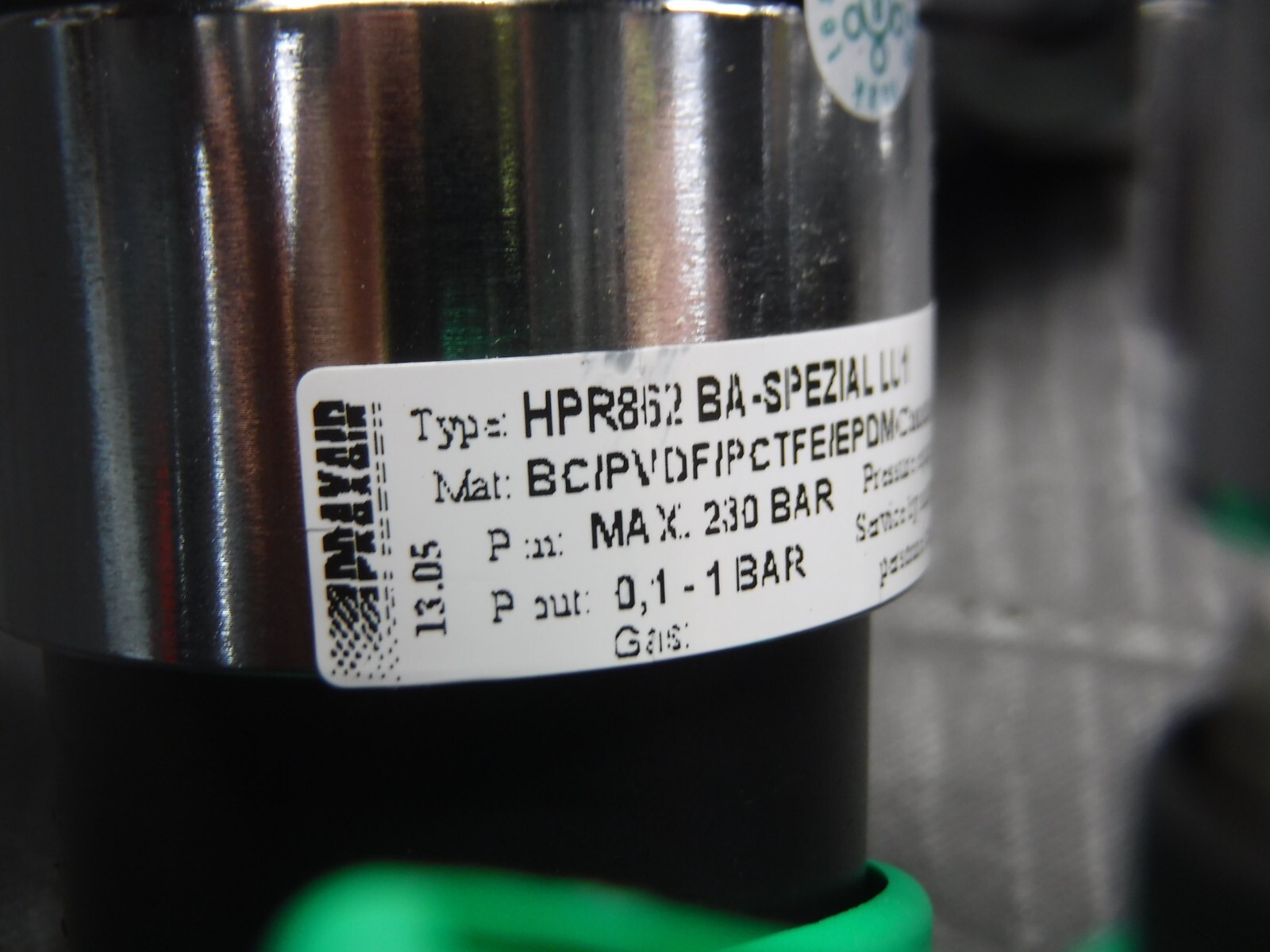 Praxair Type: HPR862 BA-SPEZIAL LU1 / With Two Praxair Nobs / Two Wika ...