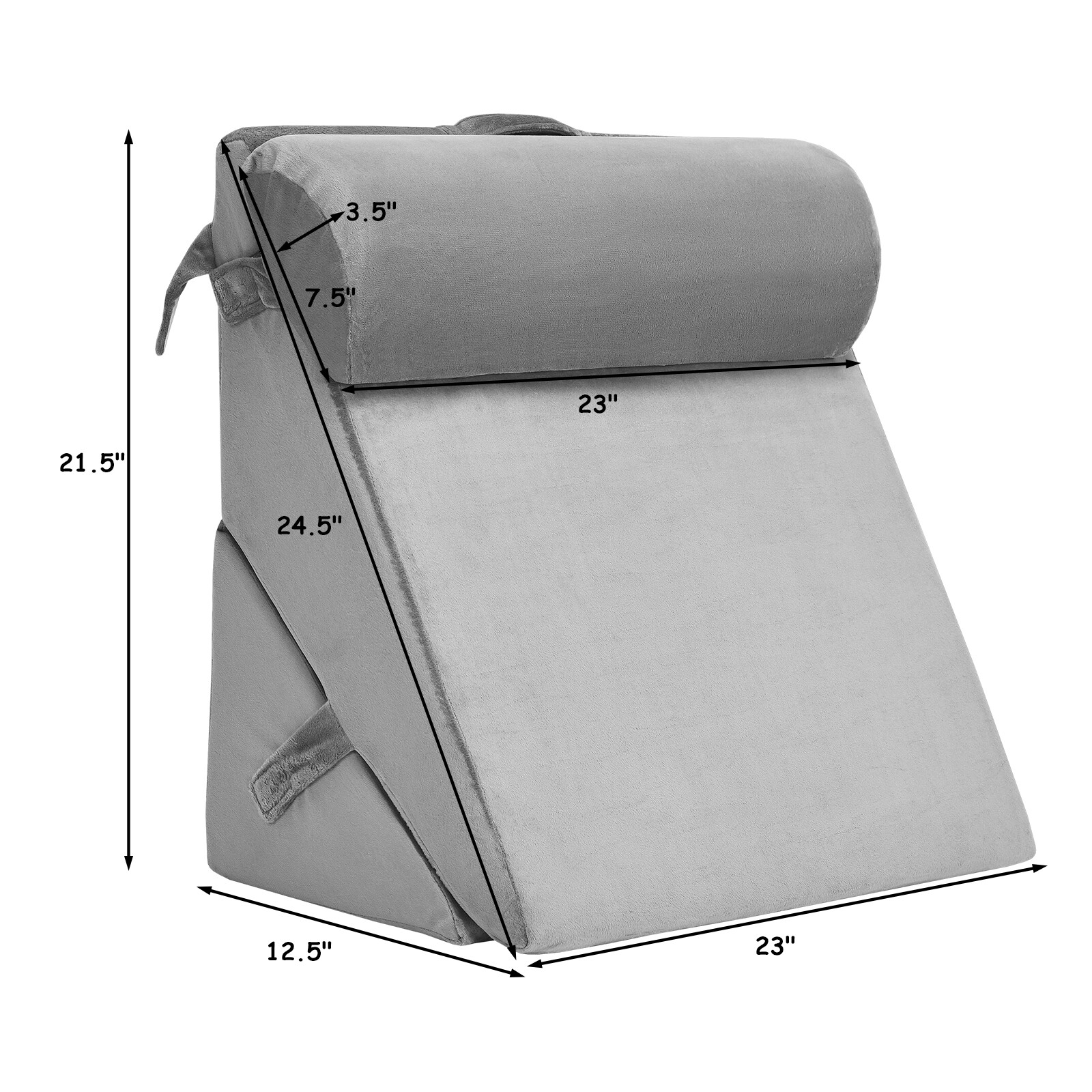 Costway Bed Wedge Pillow Adjustable Neck Back Support Memory Foam ...