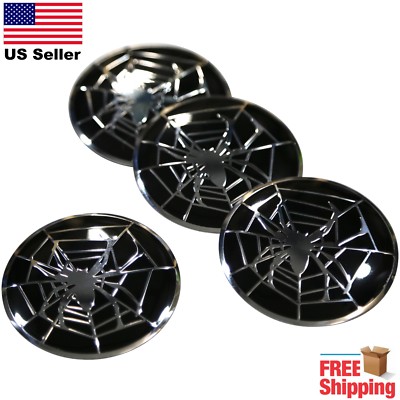 (4 Pack) Spider Web Wheel Center Cap Sticker Emblem Decals 2.2" Dome | eBay