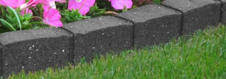Roman Stone Edging Recycled Rubber Lawn Edging Flexi Curve Roman