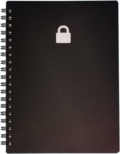 Spiral Password Book with Tabs - 5X7 Inch Password Organizer with ...