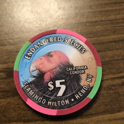 $5 flamingo Hilton California Condor laughlin casino chip super rare | eBay