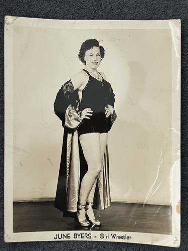 Vintage 1940’s JUNE BYERS Lady Girl Pro Wrestler Wrestling Promo 8X10 ...